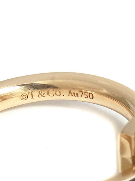 【tiffany＆co】ティファニー『k18pg T ワン ナロー リング』8号 1週間保証【中古】1723235310018