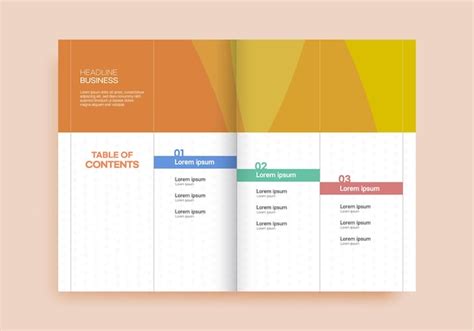 Premium Vector Brochure Table Of Contents Template
