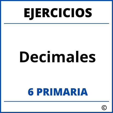 Ejercicios Matematicas 6 Primaria Pdf Con Soluciones
