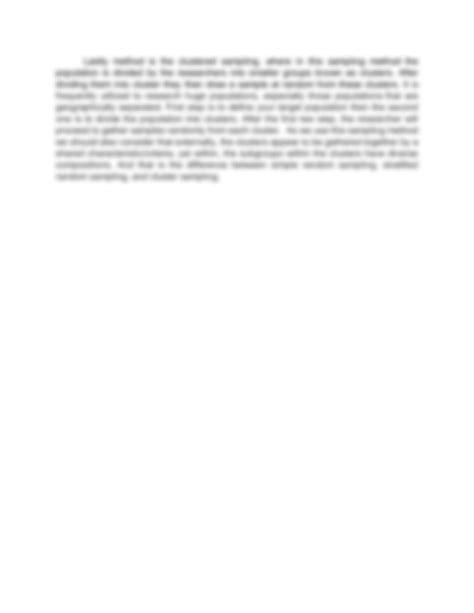SOLUTION Differences Between Sampling Methods Studypool