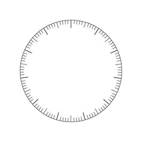 360 Degree Scale Of Barometer Speedometer Compass Thermometer Template