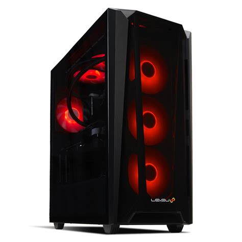 赤色LEDが光るゲーマー向けデスクトップPCがLEVELから発売に