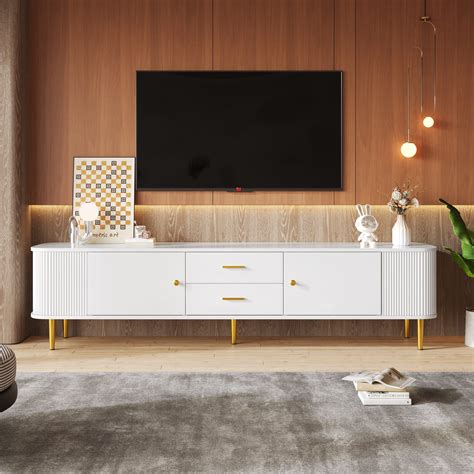 Tv Schrank Mit Schubladen Geschwungenen Ecken Wohnzimmer Tv Schrank