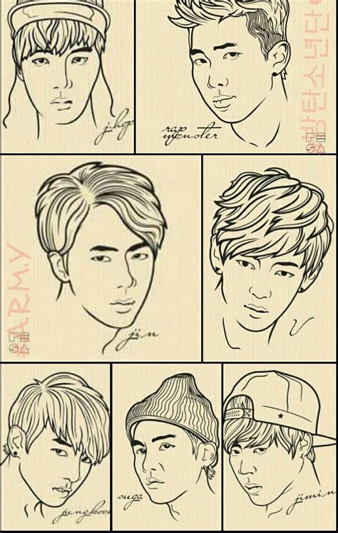 Bts V Drawing Easy At Getdrawings Free Download