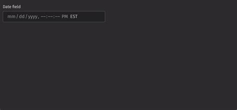 date field deephaven