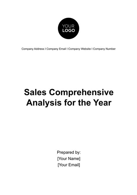 Free Sales Comprehensive Analysis For The Year Template To Edit Online