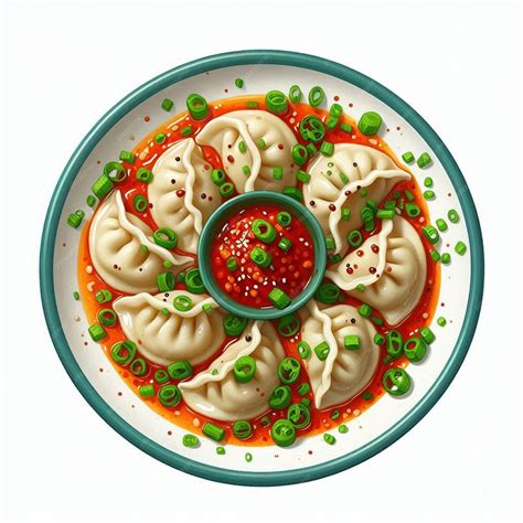 Hot Steam Momos In The Plate Clipart Illustration Premium Ai