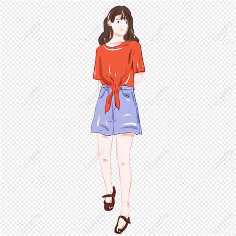 손으로 그린 패션 소녀 요소 Png 일러스트 무료 다운로드 Lovepik