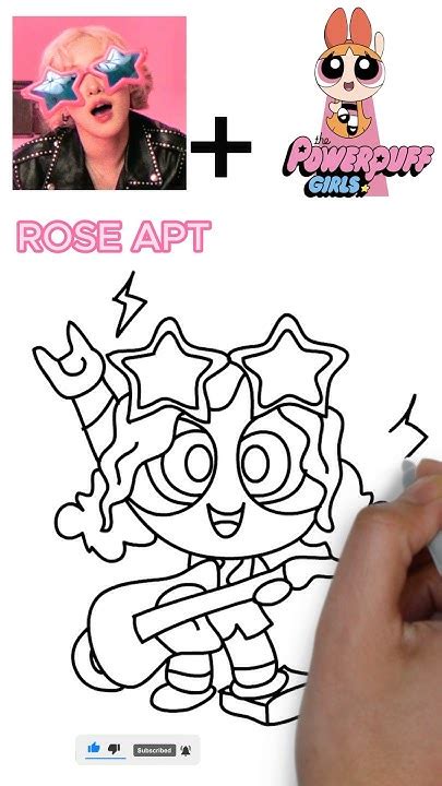 Rosé Apt Powerpuff Girls Style Fanart Digitalart Creativeart