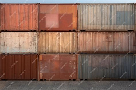 Premium Photo Stacked Containers Concept Of Logistics And Transport