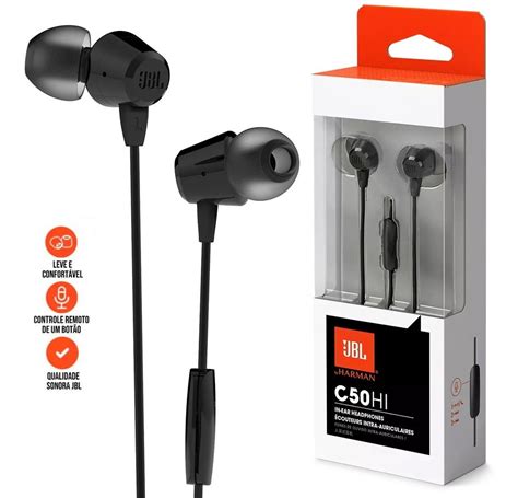 Fone De Ouvido Jbl C50hi Original Com Microfone Para Celular R 77 32 Fones De Ouvido Com