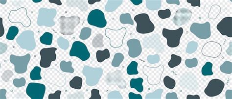 Premium Vector Abstract Blob Seamless Pattern Abstract Blotch Shape Liquid Shape Elements