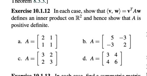 Solved Exercise 10112 ﻿in Each Case Show That