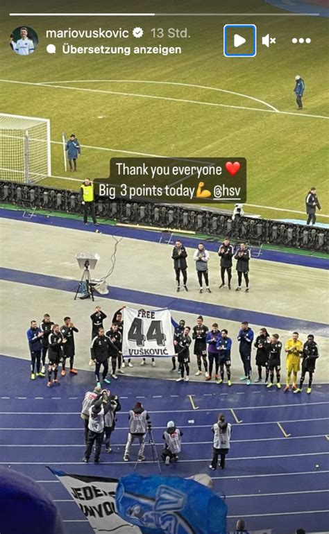 „free Vuskovic So Reagiert Der Hsv Verteidiger Auf Die Message Seiner