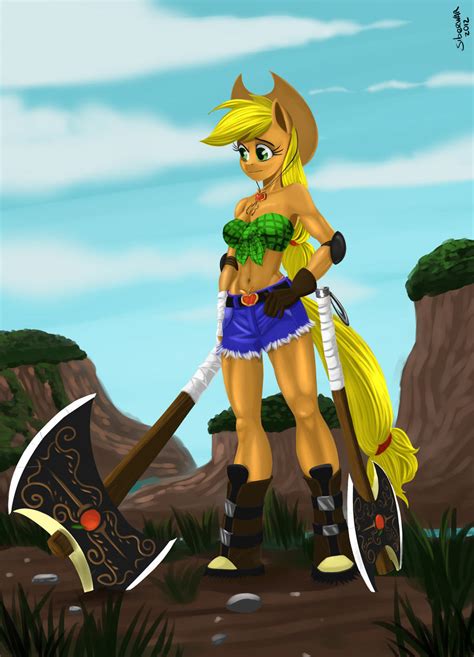 Anthro Applejack By Siberwar On Deviantart