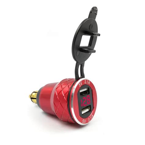 자동차 충전기에 대 한 12v24v 42a 듀얼 Usb 자동차 오토바이 충전기 소켓 어댑터 06 미터 케이블 브랜드의