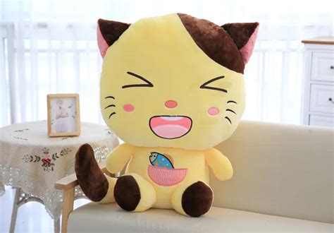 Stuffed Toy Large 60cm Cute Cartoon Cat Plush Toy Yellow Cat Soft Doll