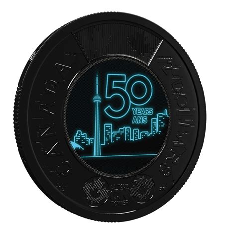Canadas New 2 Coin Is A Light Blue Toonie Celebrating The Cn Tower