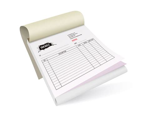A4 Duplicate NCR Invoice Book Printing Inkable