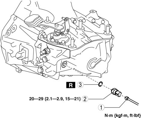 Mazda Service Manual Back Up Light Switch Removal Installation C