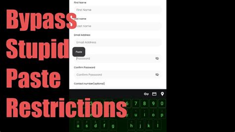 How To Paste Text To Any Field On Your Phone Bypass Paste Restrictions For Passwords On Bad Websites