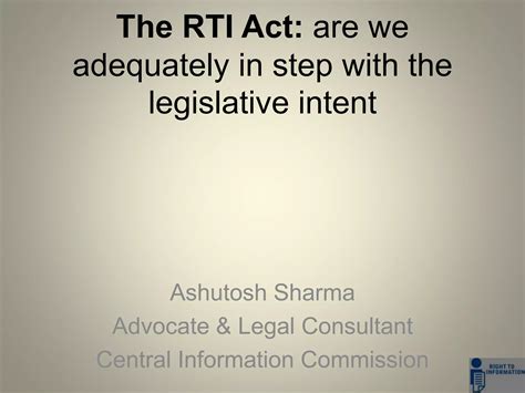 The Rti Act And Its Challenges PPTX