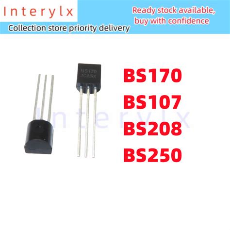 10pcs Lot 全新 Bs170 Bs107 Bs208 Bs250 A Arl1g直插 To92 三極晶體管 蝦皮購物