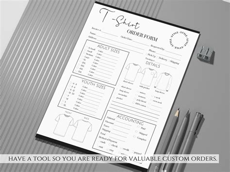 Editable Custom Order Form Bundle Printable Order Forms Etsy