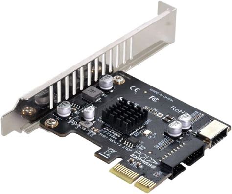 Sinefine Pcie X1 To 19pin Usb 3 0 Header And Type E A Key Card Usb Front Panel