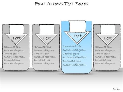 Business Ppt Diagram Four Arrows Text Boxes Powerpoint Template Templates PowerPoint