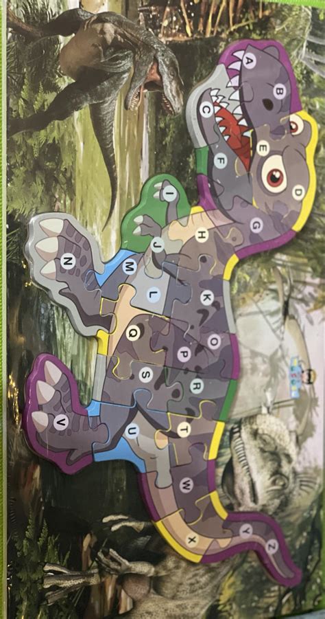 ხის დინოზავრის ანბანის ფაზლი The Toy Shop სათამაშოების მაღაზია