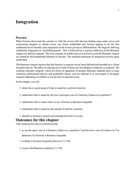 Intergration Lecture Notes Warning TT Undefined Function Warning TT Undefined