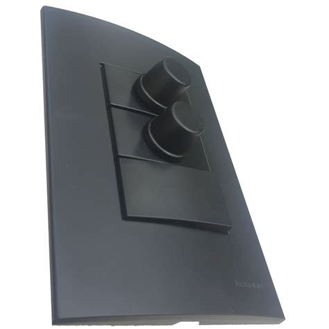 Conjunto X Linha Ebony Clean Acetinado Margirius X Dimmer V Interruptor Simples