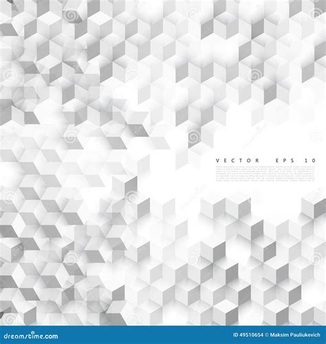 Vector Abstract Geometric Shape From Gray Cubes Stock Vector Illustration Of Pattern Grey