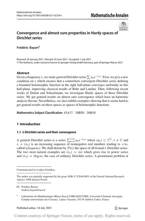 Convergence And Almost Sure Properties In Hardy Spaces Of Dirichlet Series