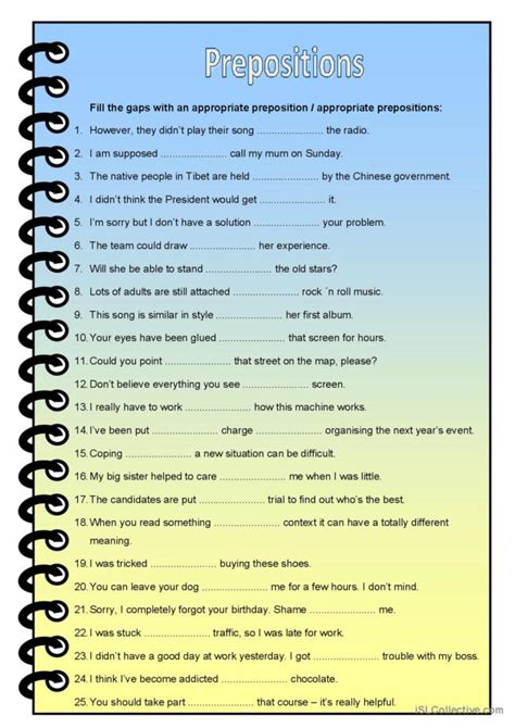 Prepositions English Esl Worksheets Pdf And Doc