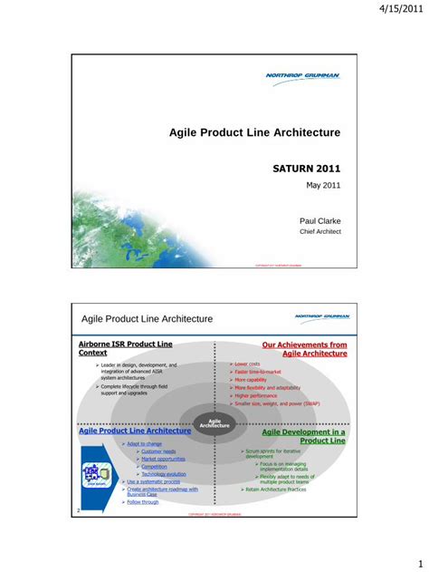 Pdf Agile Product Line Architecture Carnegie Mellon Before The