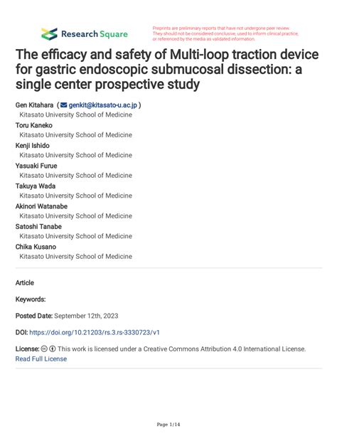 Pdf The Efficacy And Safety Of Multi Loop Traction Device For Gastric Endoscopic Submucosal