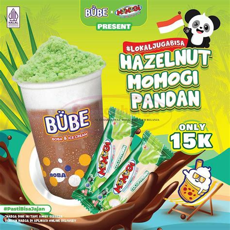 Promo Bube Hazelnut Momogi Pandan Menu Baru Harga Cuma Rp 15000