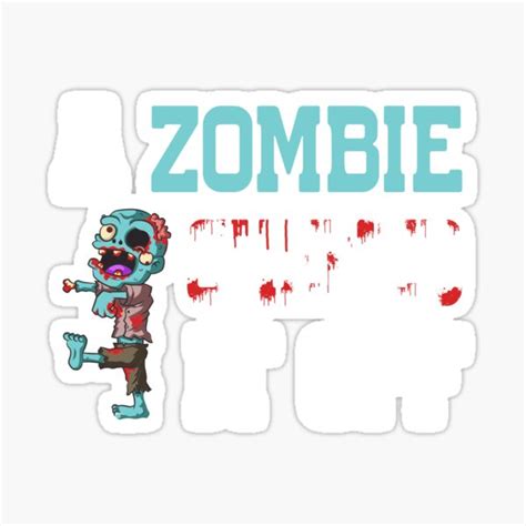 A Zombie Chewed It Off Amputee Pun Illustration Sticker For Sale By