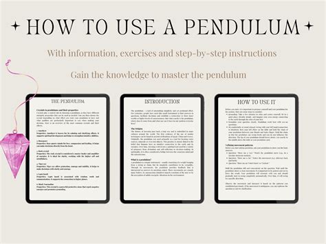 Pendulum Guide Instructions Cheat Sheet Pendulum Board Chart