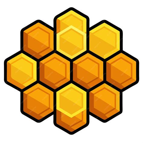 Premium Vector Honeycomb Clipart Cartoon Style Illustration