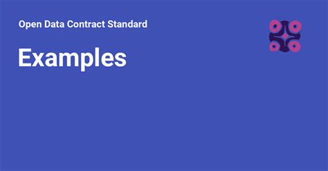 Examples Open Data Contract Standard