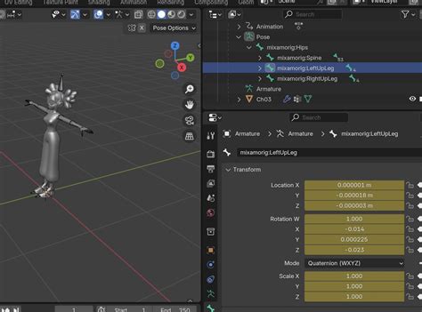 Armature Could Not See Rotation Of Import Fbx Model Blender Stack Exchange