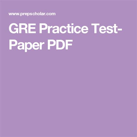 Gre Practice Test Paper Pdf