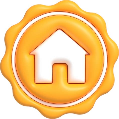Cute 3d Home Button Real Estate Mortgage Loan Concept Icon 3d Render