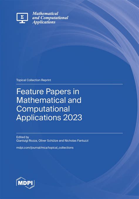 feature papers in mathematical and computational applications 2023