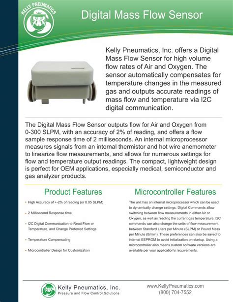 Pdf Digital Mass Flow Sensor · Mass Flow And
