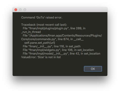 Command Goto Raised Error Issue Fman Users Fman Github