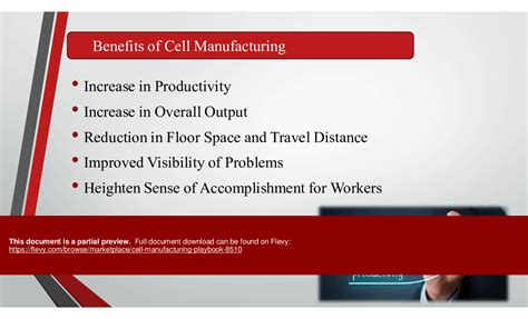 Cell Manufacturing Playbook Ppt Slide Deck